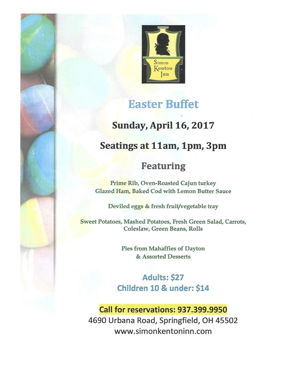 Easter Buffet | Simon Kenton Inn